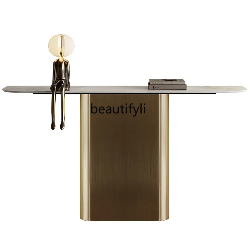 Italian-Light-Luxury-Stone-Plate-Creative-Console-Entrance-Cabinet ...