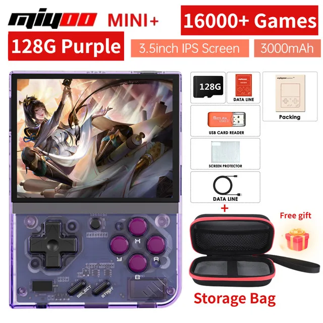 Miyoo Mini Plus V3 Retro Handheld Game Console 3.5Inch IPS HD Screen ...