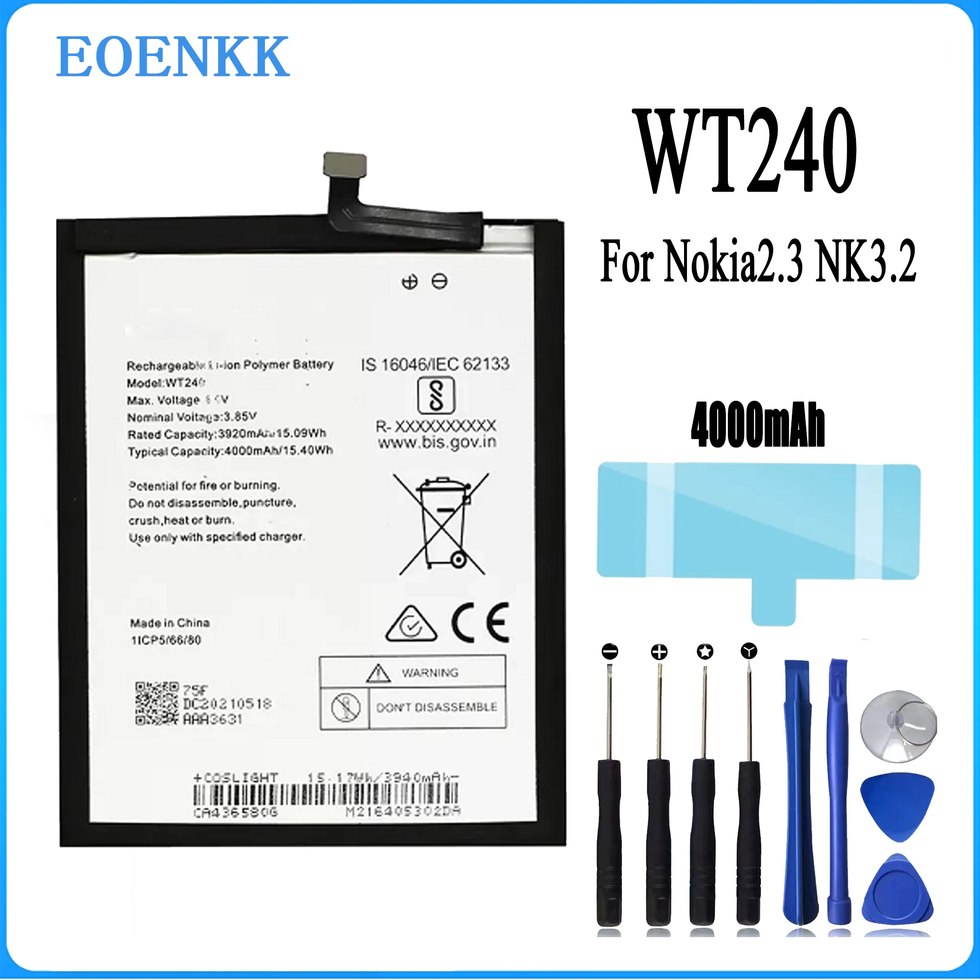 WT240 Battery For Nokia 2.3 Nokia 3.2 NK2.3 NK3.2 TA 1211 TA 1214 TA 1206 TA 1209 TA 1156 ...