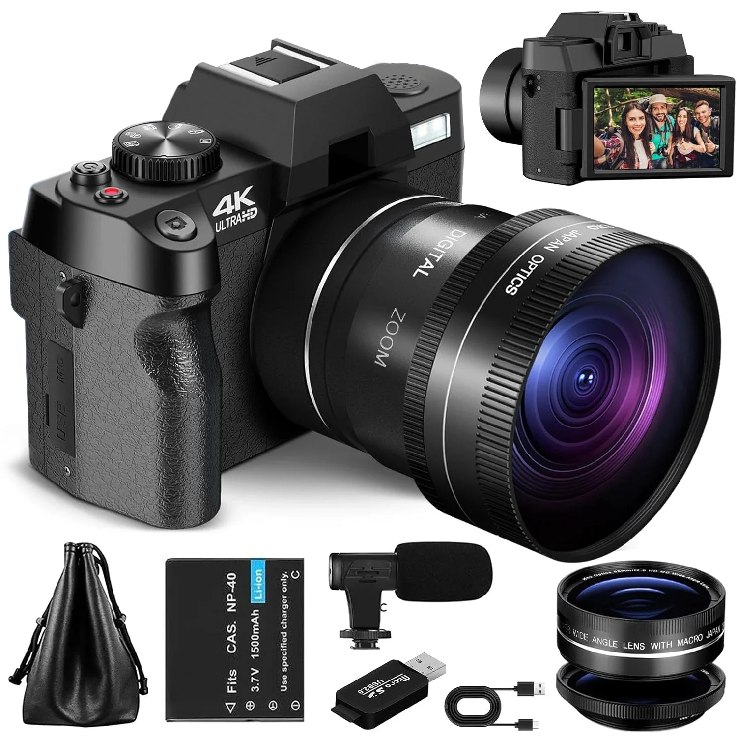 C-mera-digital-para-fotografia-e-v-deo-zoom-digital-de-16x-4K-48MP-c ...