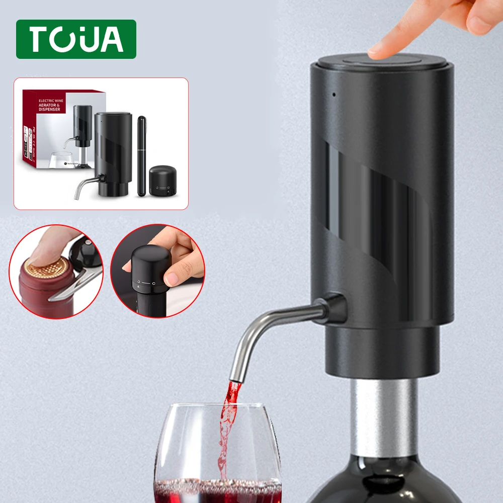Automatic-Wine-Aerator-Dispenser-Rechargeable-One-Touch-Electric-Wine ...