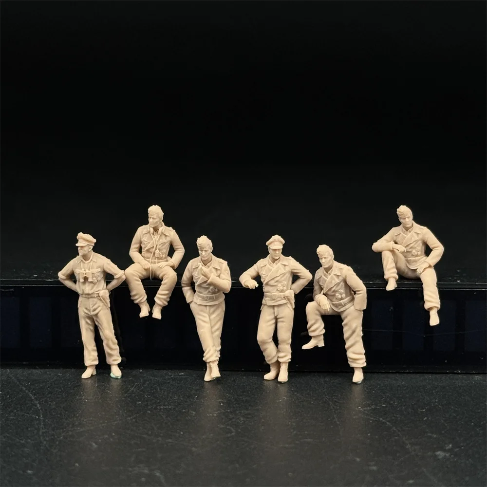 1/72 Scale German Tank Crew and Officers 6 Figures Resin Model ...