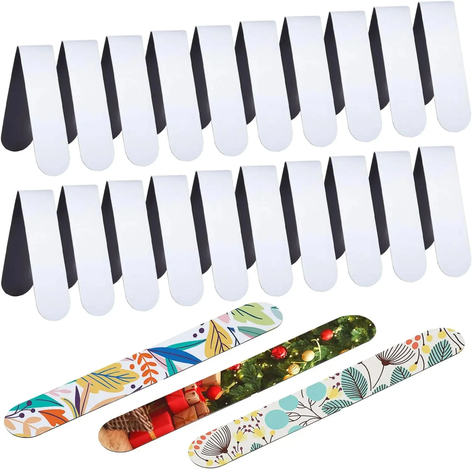 5Pcs/Set Sublimation Magnetic Bookmarks Blank Book Marker Clips Home ...