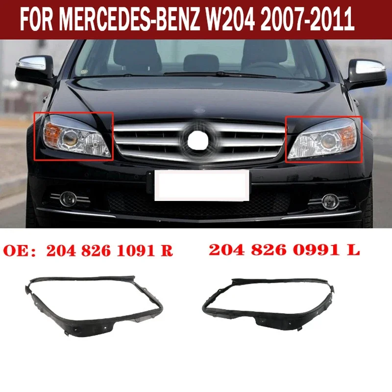 Car-Front-Upper-Headlight-Trims-Sealing-Cover-For-Mercedes-Benz-W204 ...