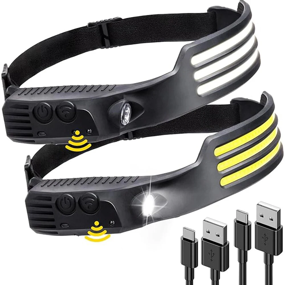Induction-Headlamp-COB-LED-Sensor-Head-Lamp-Built-in-Battery-Flashlight ...