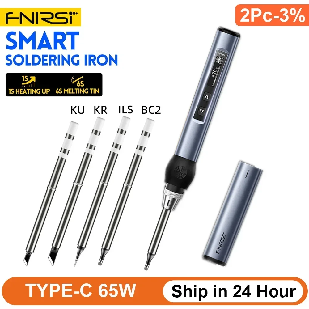 FNIRSI-HS01-Smart-Electric-Soldering-Iron-PD-65W-Adjustable-Constant ...