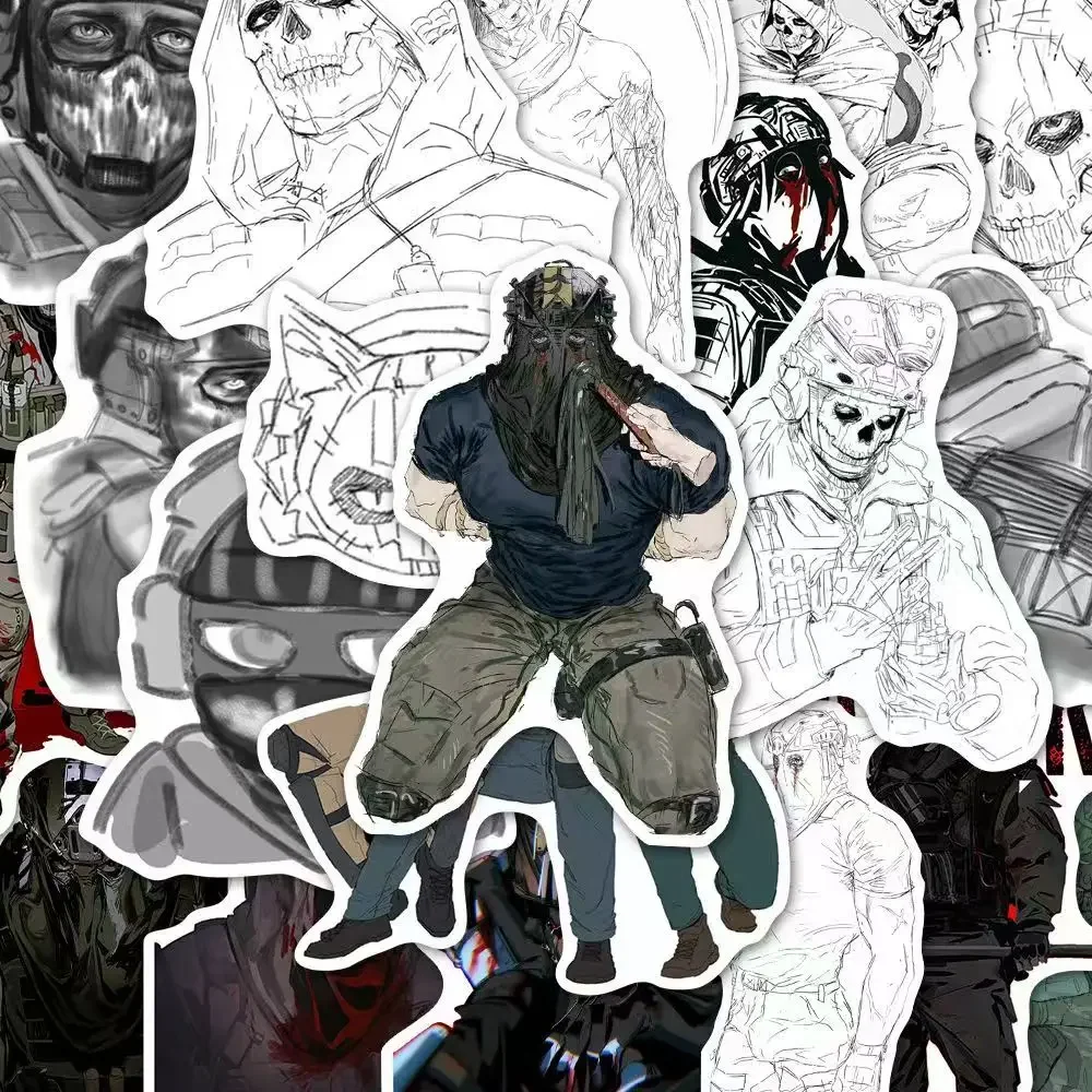 59pcs Call of Duty COD Ghosts Cartoon Graffiti Stickers Phone Guitar ...