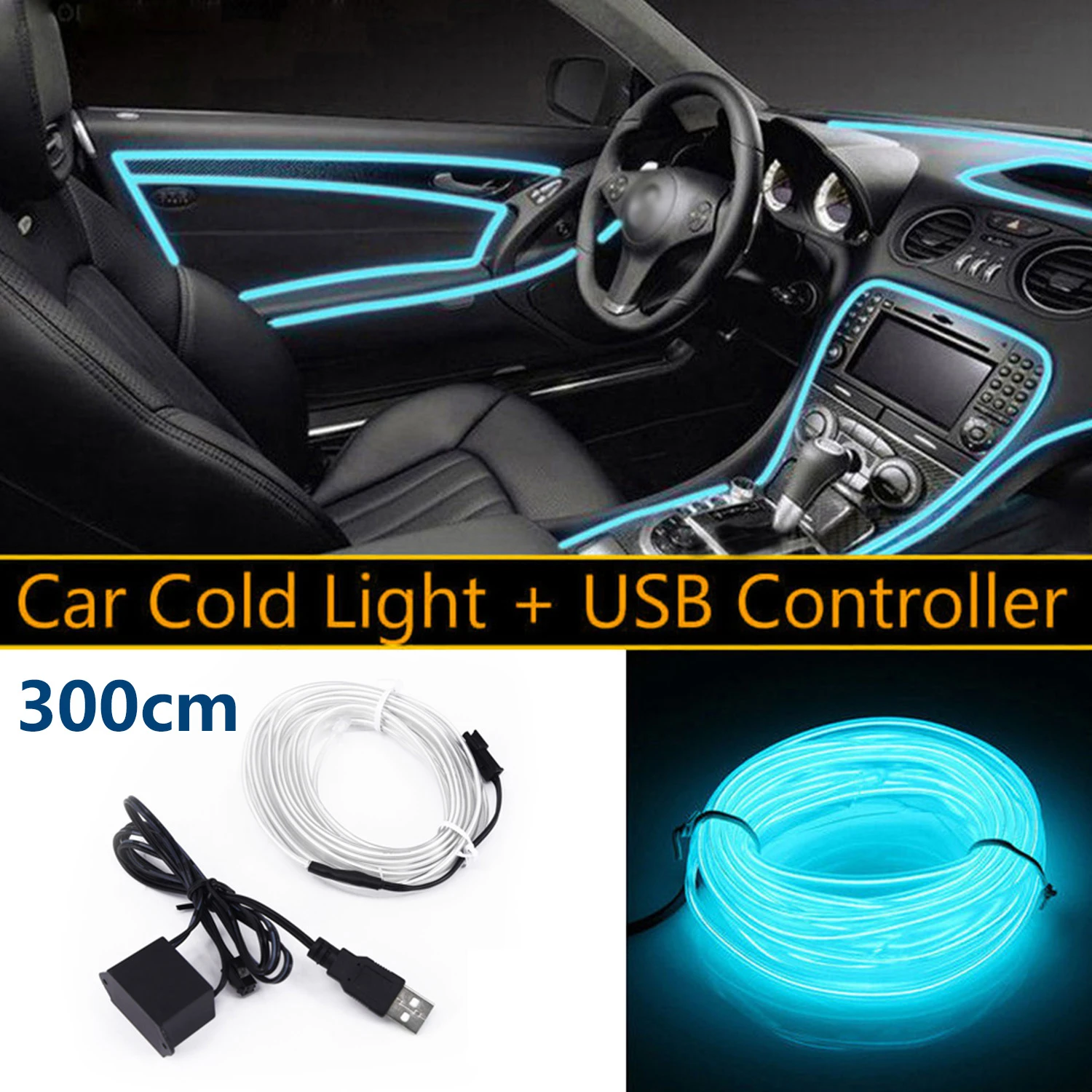 5M Blue Car LED EL Wire Cold L Glow I F Ae D L ￡0.99 thenationalherald.com