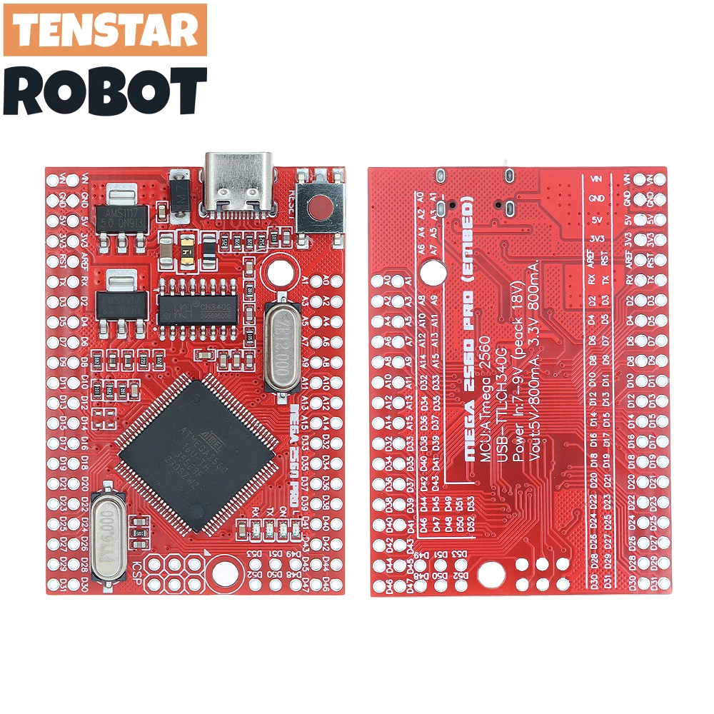 MEGA2560 MEGA 2560 R3 (ATmega2560-16AU CH340G) AVR Type-C USB ...
