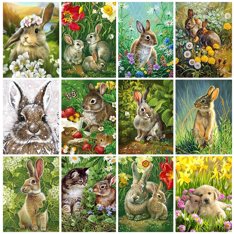 5D-DIY-Diamond-Painting-Rabbit-Full-Square-Round-Diamond-Mosaic-Animals ...