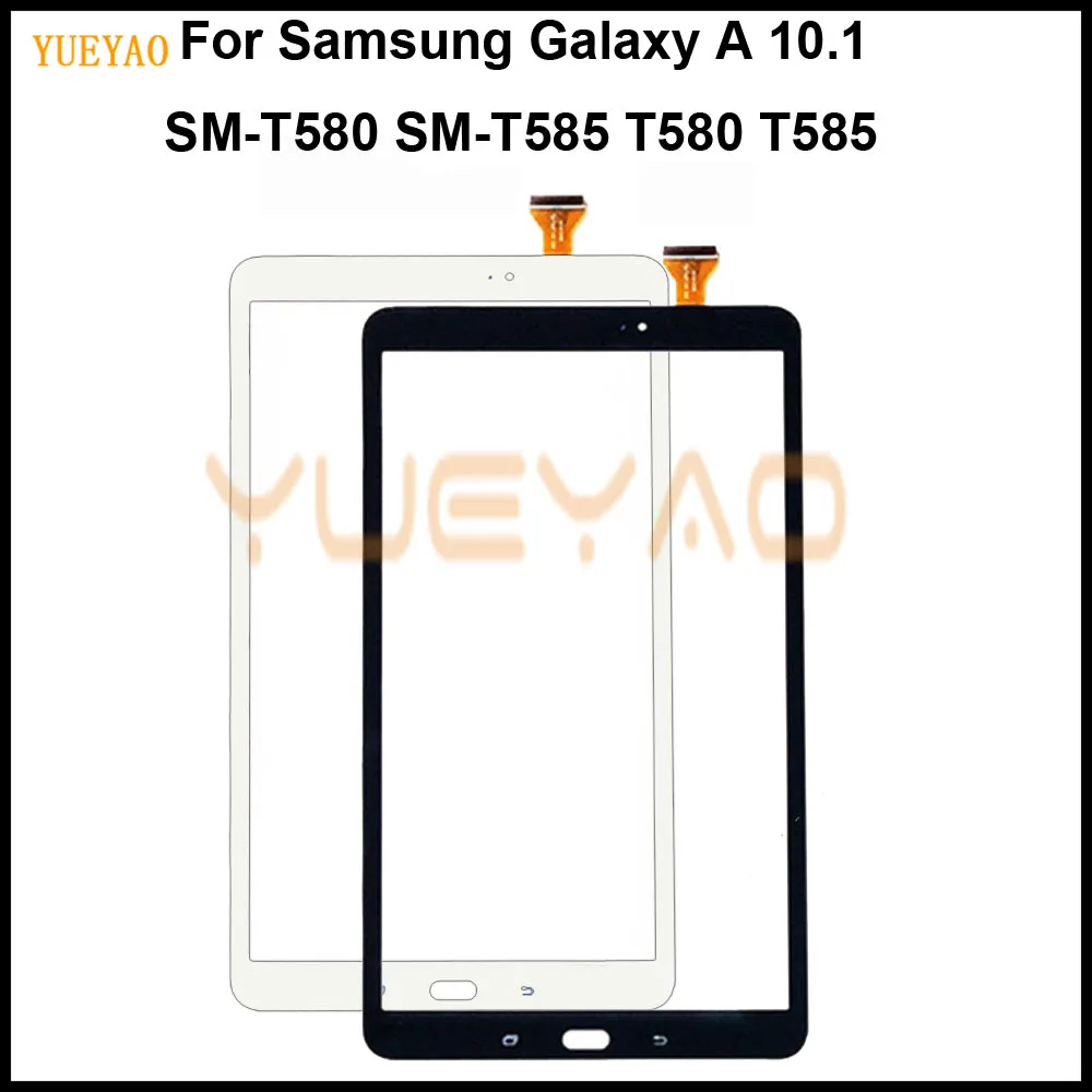 새로운 삼성 갤럭시 탭 A 10.1 SM T585 T580 터치 스크린 패널 디지타이저 센서 LCD 디스플레이 전면 유리|휴대폰 ...