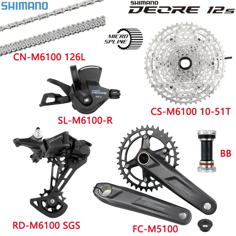 Shimano-DEORE-M6100-12S-Groupset-FC-M5100-32-34T-170-175MM-HG-MS ...