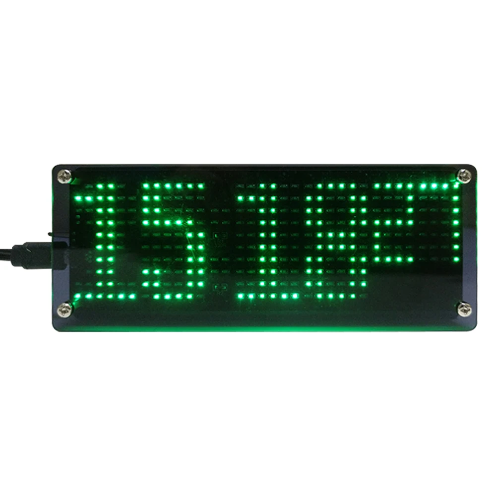 DIY Digital Dot Matrix Clock Electronic Kit LED Lighting Soldering ...