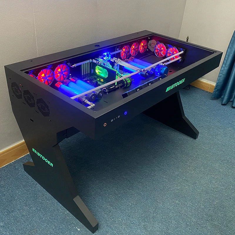 Industrial-Style-Cool-Special-Shaped-Computer-Case-Integrated-Desk-Game ...