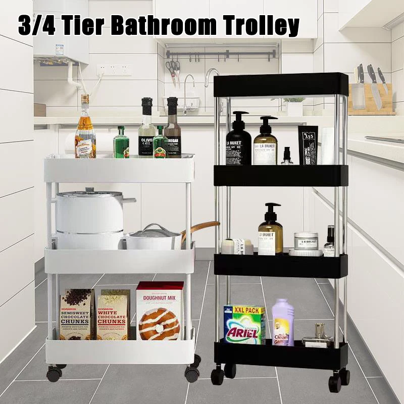 4Floors-Home-Bathroom-Mobile-Storage-Rack-Beauty-Salon-Trolley-Shelf ...
