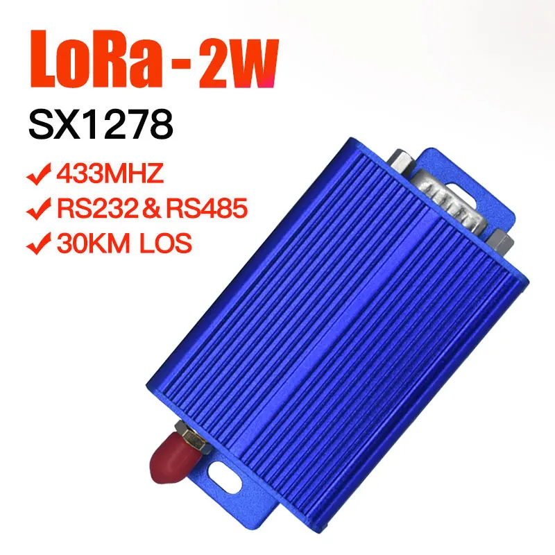 2W Lora Transceiver RS485 RS232 Radio Long Range Wireless Communication ...