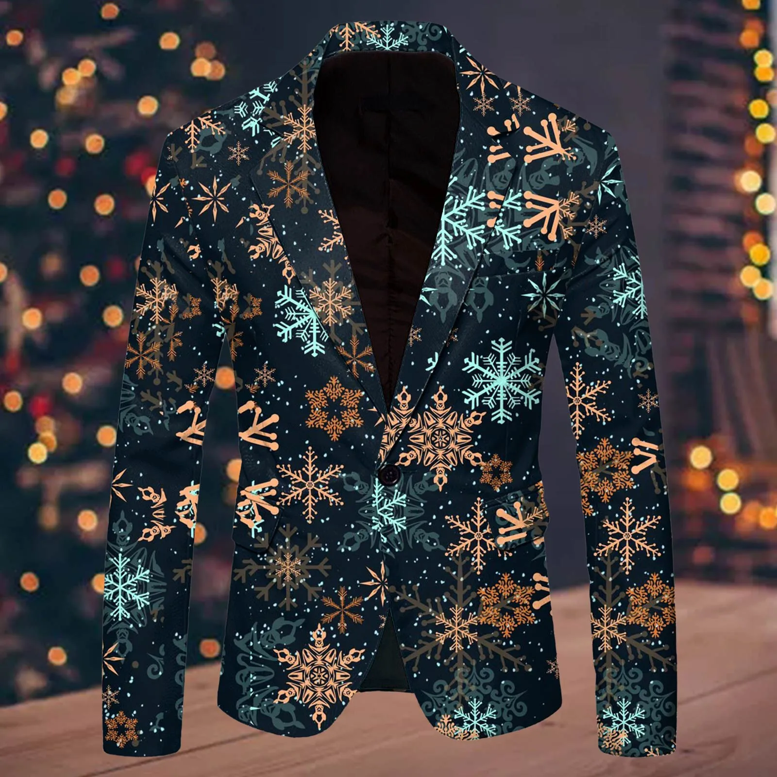 Christmas-Elk-Snowflake-Men-s-Blazer-Jackets-Long-Sleeve-Lapel-One ...