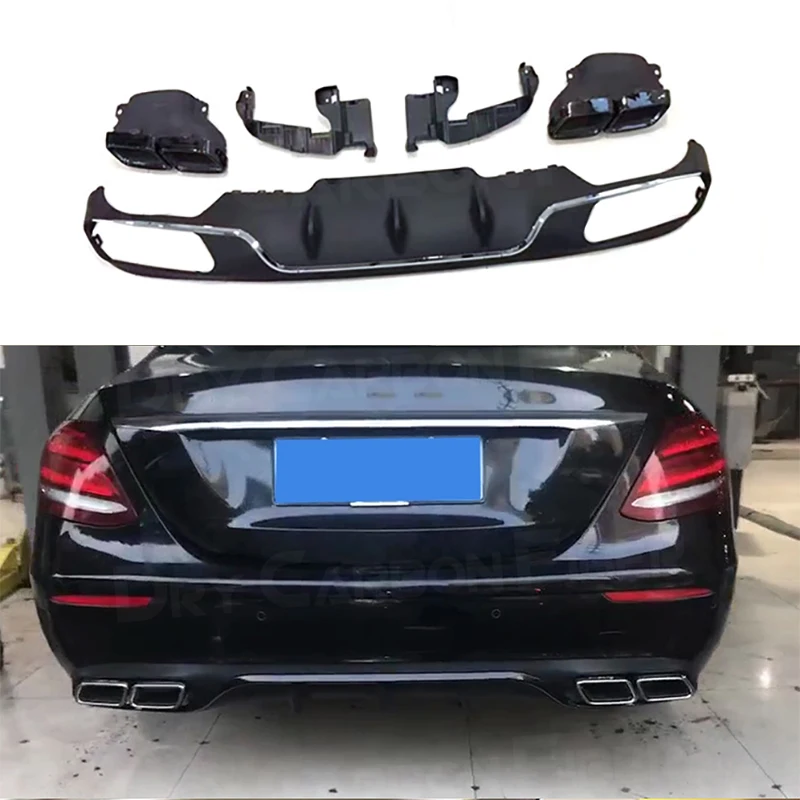 Rear Bumper Lip Fit For Benz W213 2017-2019 Standard Change To E63 E ...