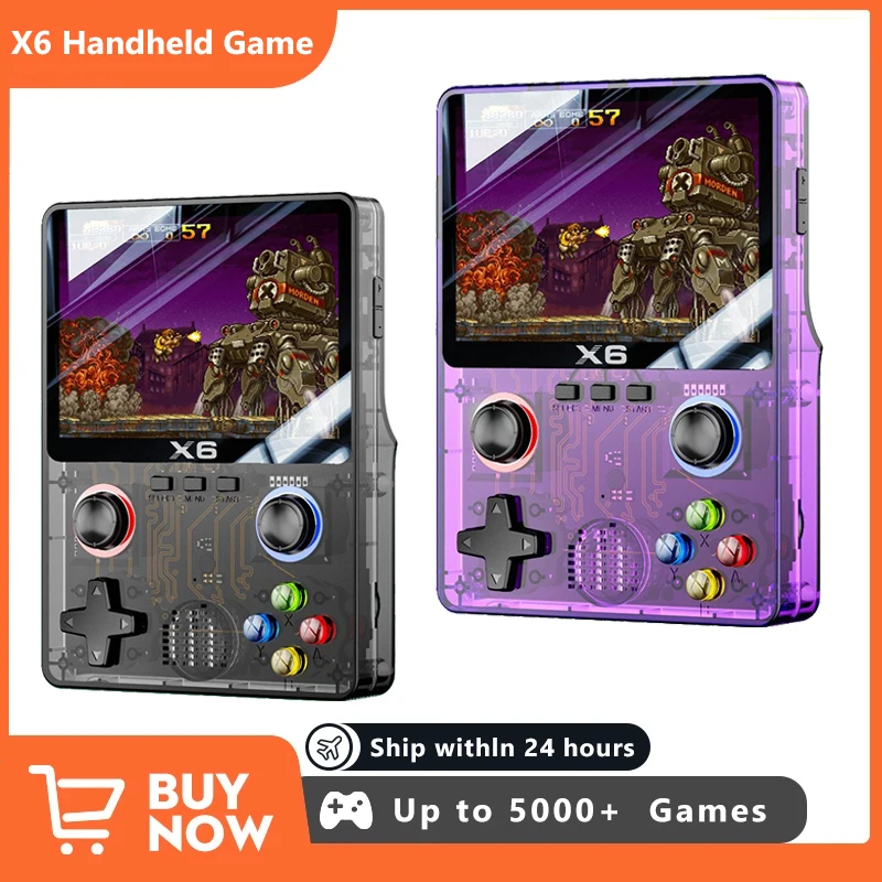 NEW X6 Game Console Retro Video Game Console 3.5'' IPS Screen Portable ...