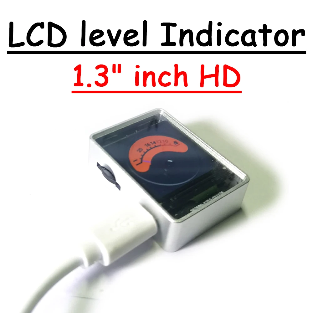 1.3" inch HD LCD level Indicator Voice activated analog VU meter music ...