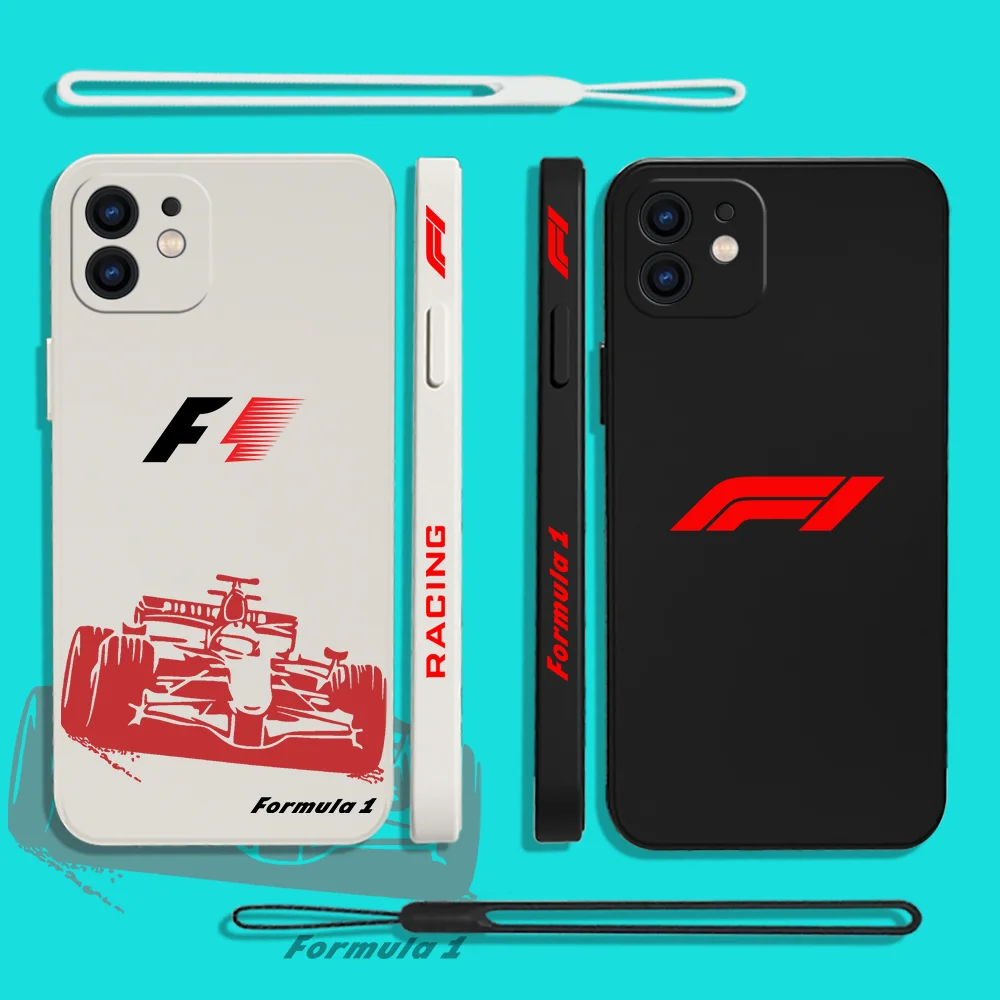 Funda de silicona con cordón para teléfono móvil, carcasa de Fórmula 1 ...