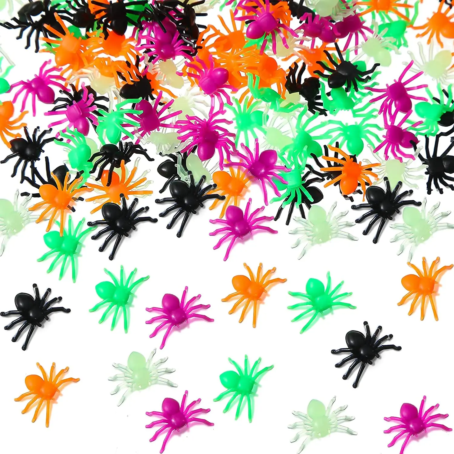 50/100 Pieces Mini Fake Spider Horror Toy Prank Halloween Realistic ...