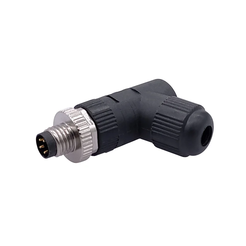 M8 Sensor Connector Non-welding Screw Connection A Code Bend Angle 3pin ...