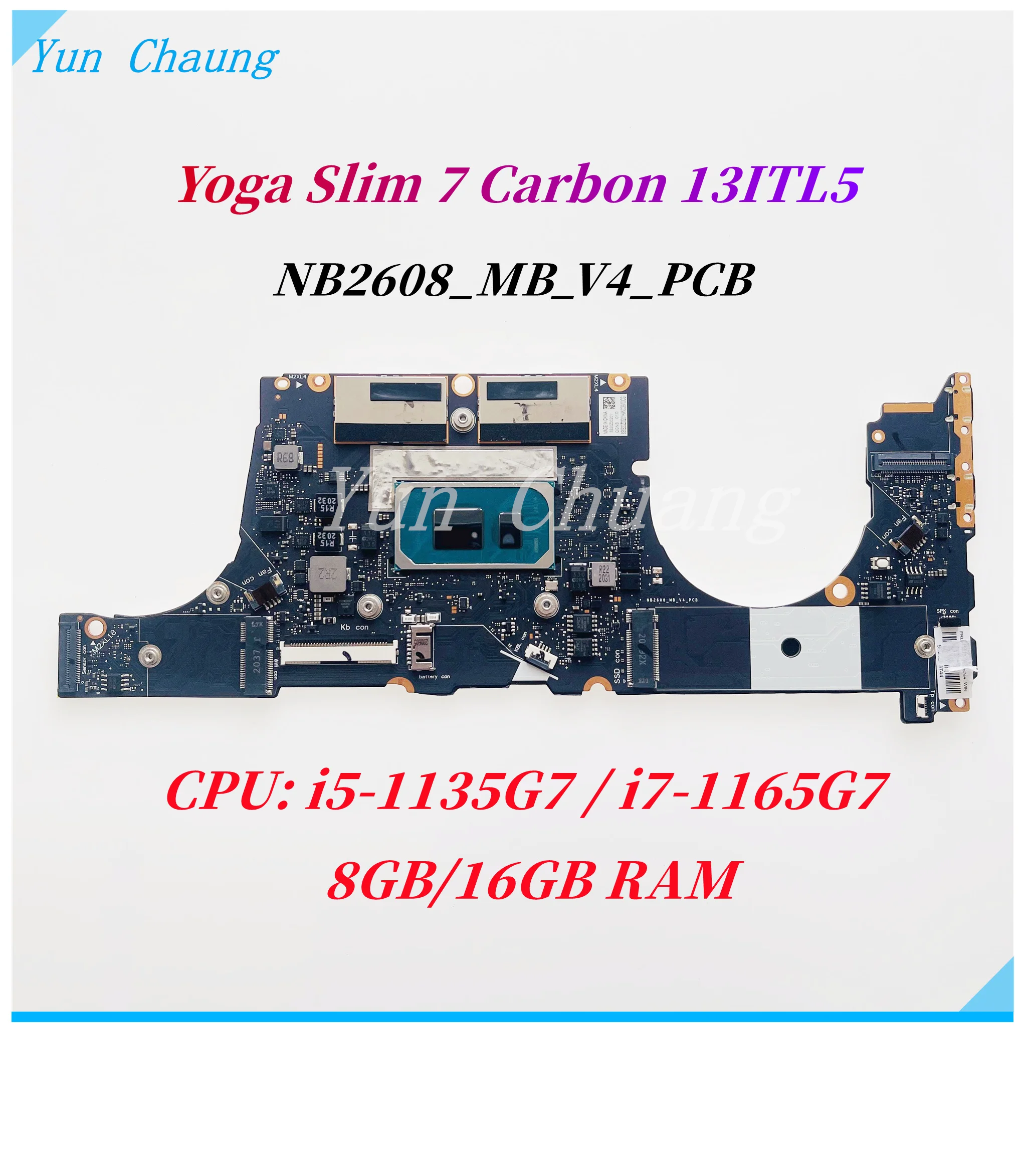 NB2608-MB-V4-PCB-For-Lenovo-IdeaPad-Yoga-Slim-7-Carbon-13ITL5-Laptop ...