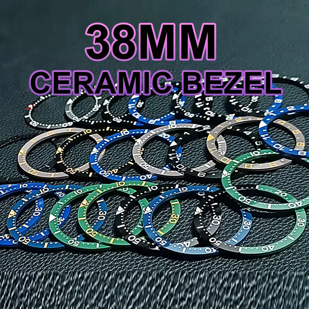 Flat-High-Quality-Ceramic-Bezel-Insert-38mm-31-6mm-Watch-Replacement ...
