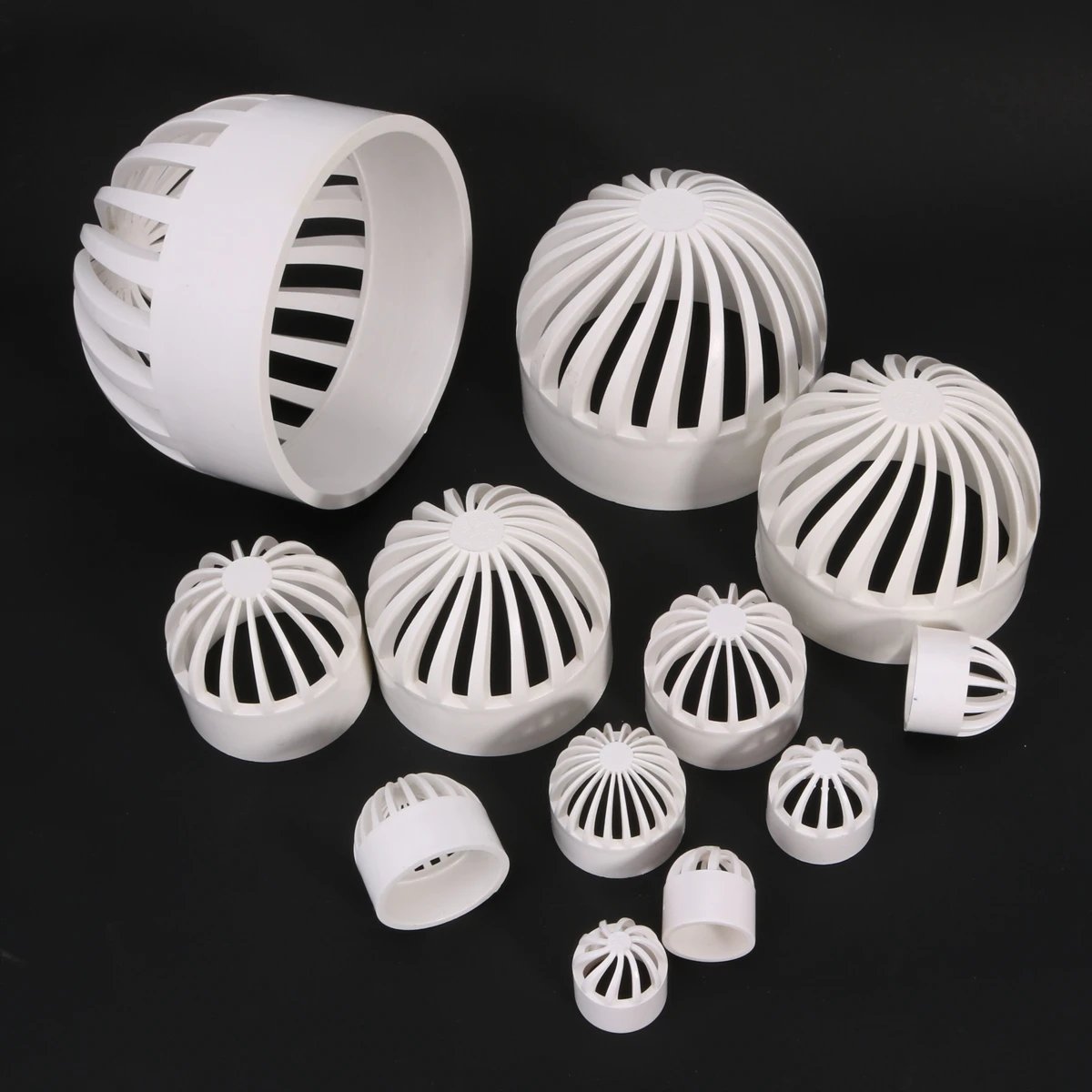 White 20~110mm PVC Pipe Breathable Cap Fish Tank Gas Vent Fittings Air ...
