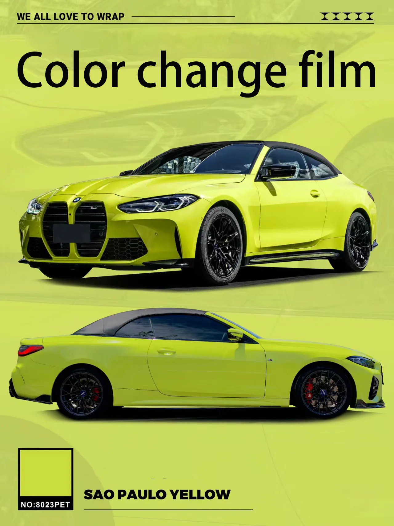 Crystal-series-S-o-Paulo-yellow-color-change-film-PVC-car-film-PET ...