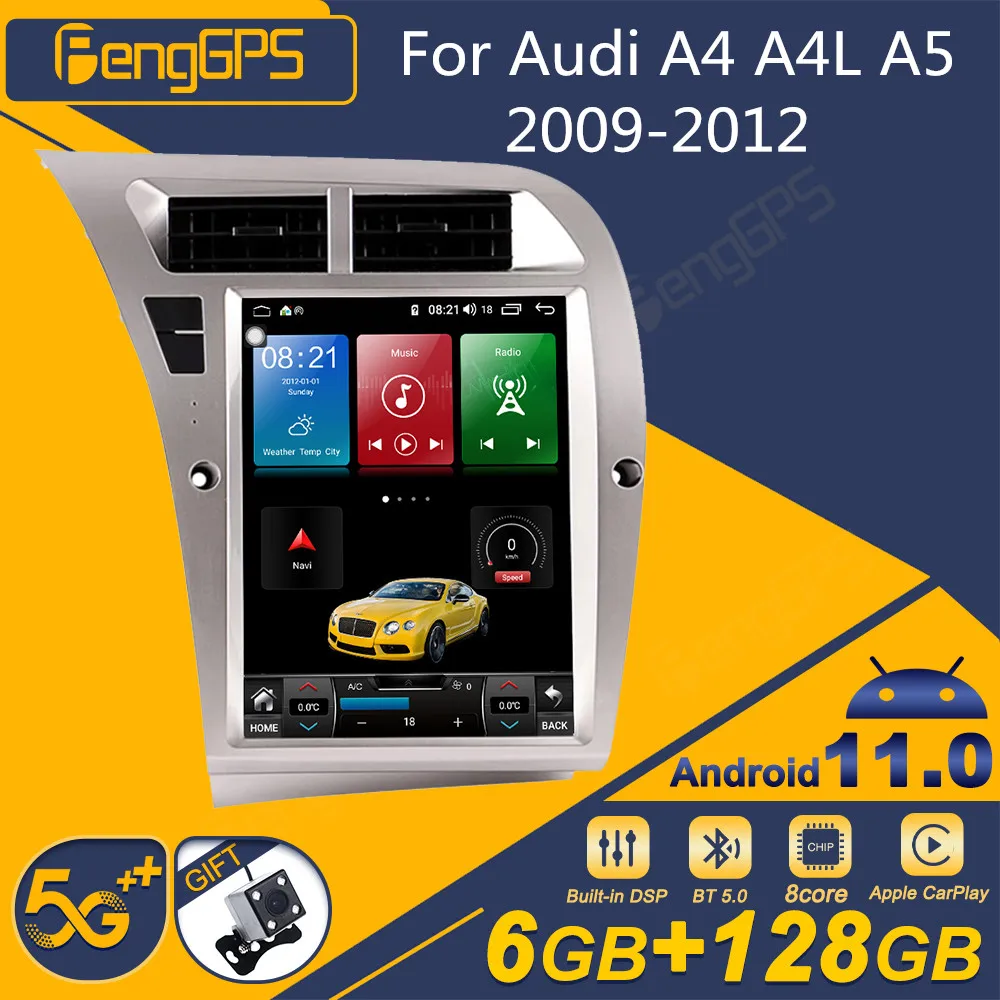 Para audi a4 a4l a5 2009 2012 android rádio do carro tesla tela 2din ...