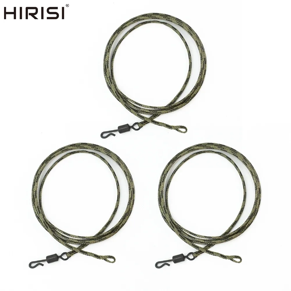 Hirisi-3pcs-Ready-Leadcore-Swivels-Quick-Change-12-Strand-Braid-Hooklink-Carp-Helicopter-Rig ...