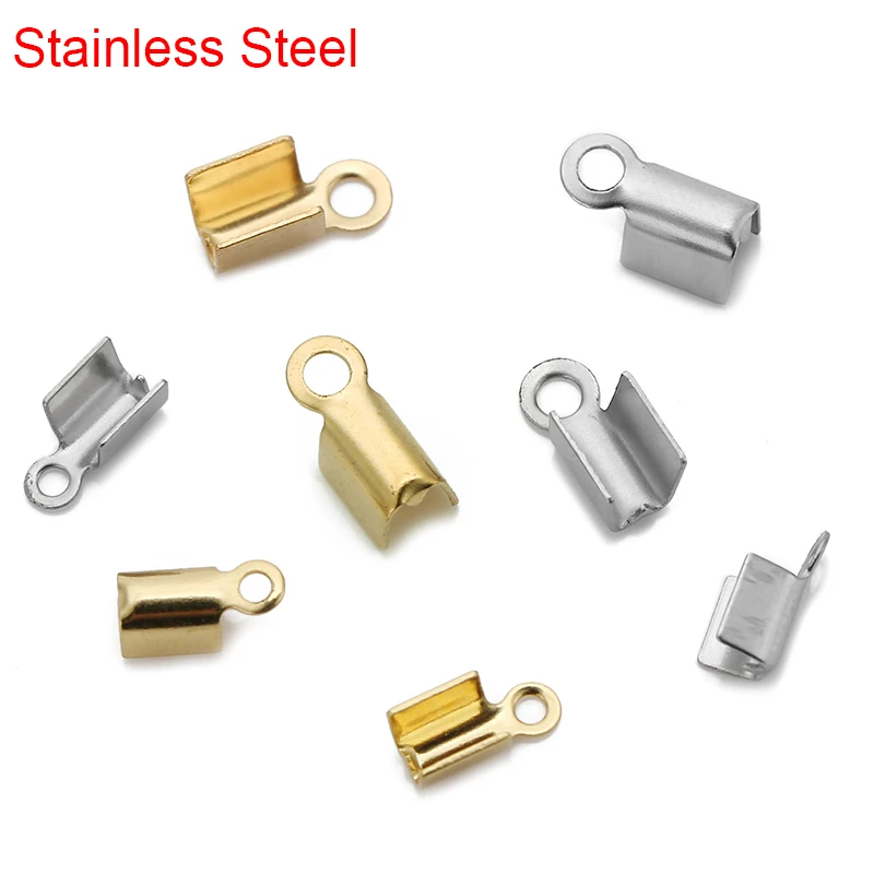 50pcs/lot Stainless Steel Necklace Clasps End Fasteners Clasps Hooks ...