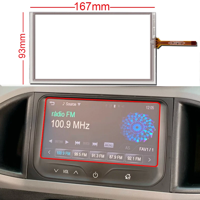 New 7 Inch 4 Pin Touch Screen MYLINK For Chevrolet GMC Onix Aveo Spark ...