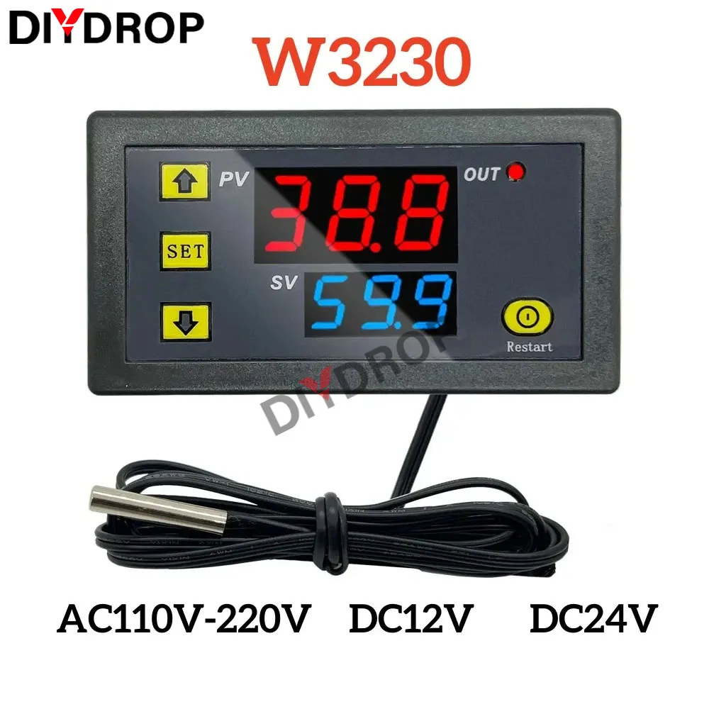 W3230-Mini-Digital-Temperature-Controller-12V-24V-220V-Thermostat ...