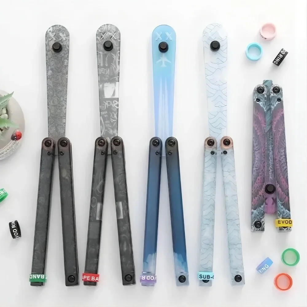 Training-Butterfly-Knife-POM-Plastic-Material-Balisong-Flipper-Trainer ...