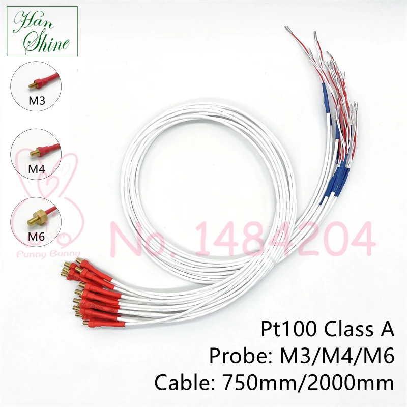High Precision PT100 M4 Thread Sensor Temperature Class A Pt1000 Probe ...