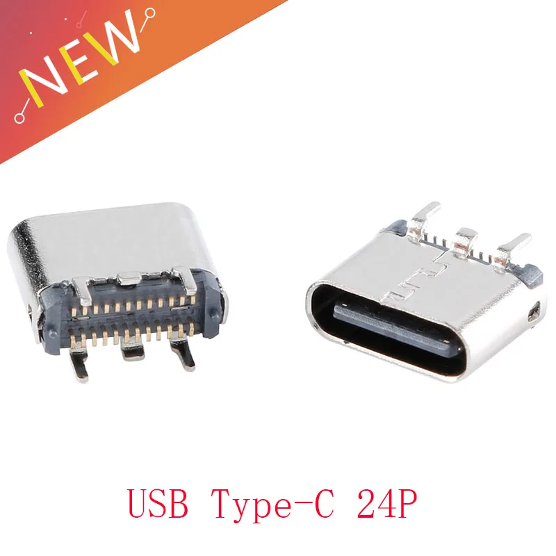 5PCS-24Pin-SMT-Socket-Connector-3-1-Micro-USB-Connector-Type-C-Female ...