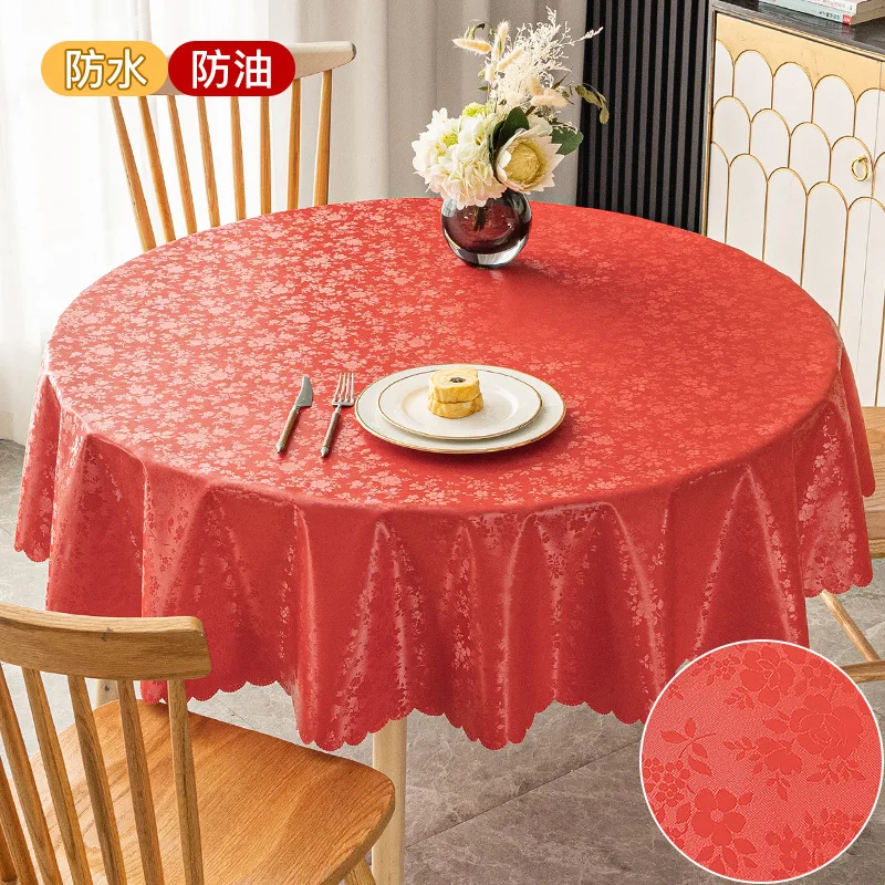 Round-Tablecloths-Waterproof-Oil-free-Washable-Anti-scald-Household ...