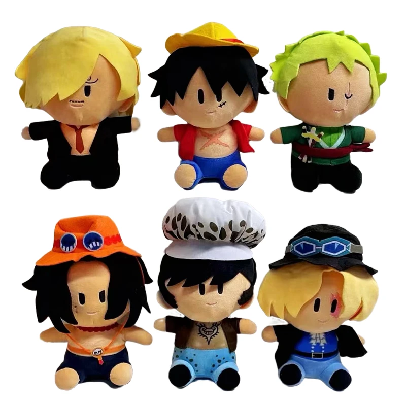 25cm-One-Piece-Luffy-Plush-Toy-Cute-Cartoon-Anime-Figura-Ace-Roronoa ...