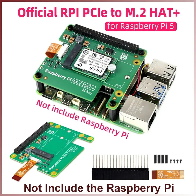 Official-Raspberry-Pi-M-2-HAT-PCIe-To-M-2-HAT-Adapter-for-NVMe-Protocol ...