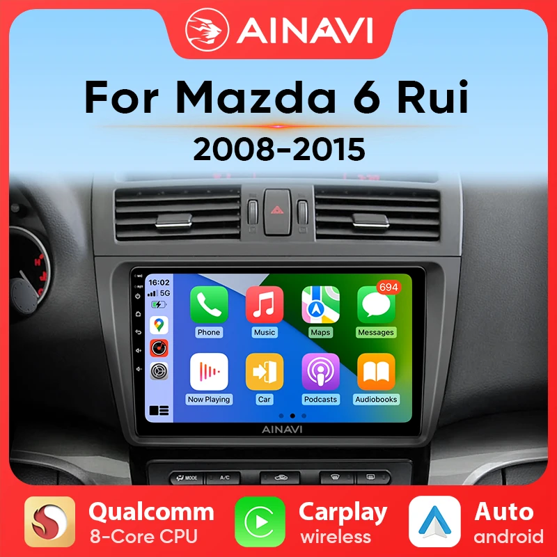 Ainavi Multimedia Player For Mazda 6 Rui 2007-2012 For Fiat Sedici ...