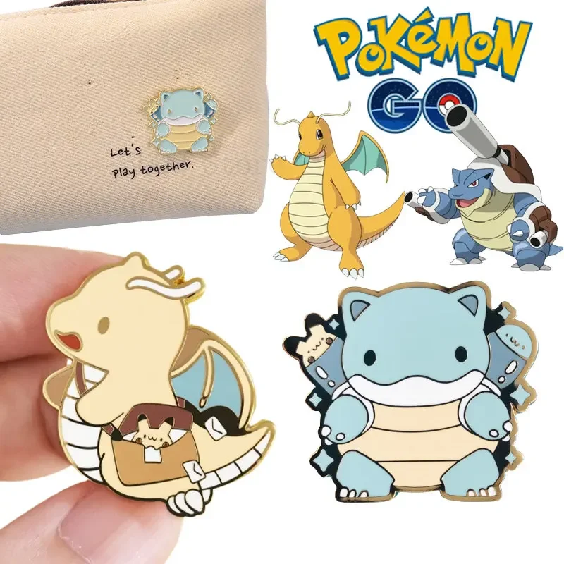 Pokemon-Dragonite-Blastoise-Brooch-Anime-Alloy-Pin-Jewelry-Party-Badge ...