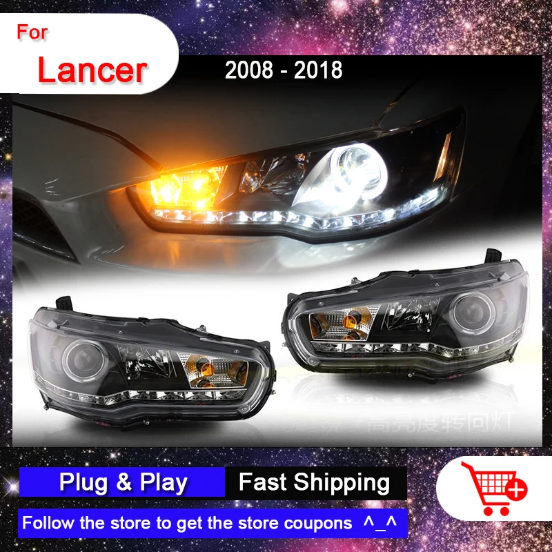 Headlights-for-MITSUBISHI-Lancer-EX-EVO-2008-2018-Headlights-LED-DRL ...