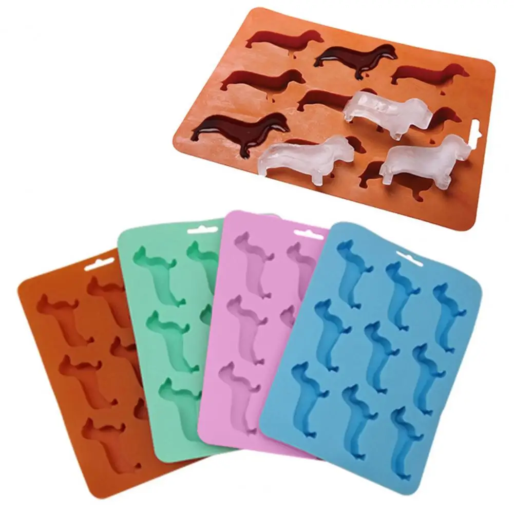Ice Cube Maker Food Grade Non-Stick Ice-making Dachshund Dog Shaped Ice ...