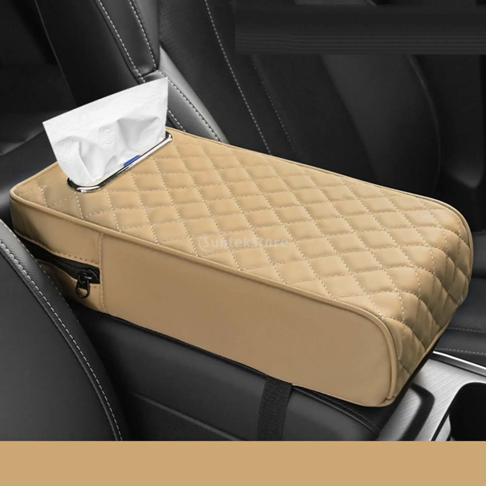 Armrest-Box-Mat-Universal-PU-Leather-Car-Armrest-Cushion-Car-Armrest ...
