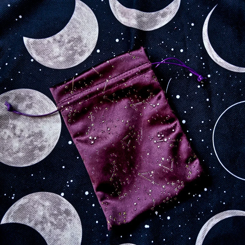 Velvet Star Tarots Oracle Cards Storage Bag Runes Constellation Witch ...
