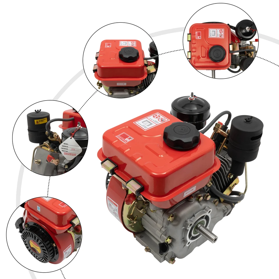 Diesel Engines 4-stroke 3hp Recoil Start System Diesel Engine Motor For ...