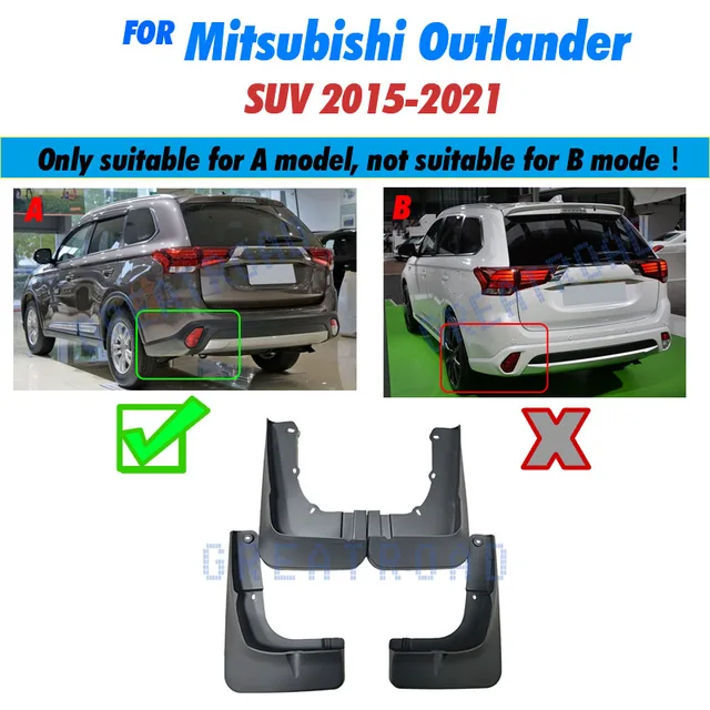 For Mitsubishi Outlander 2015 2016 2017 2018 Front Rear Car Mud Flaps ...